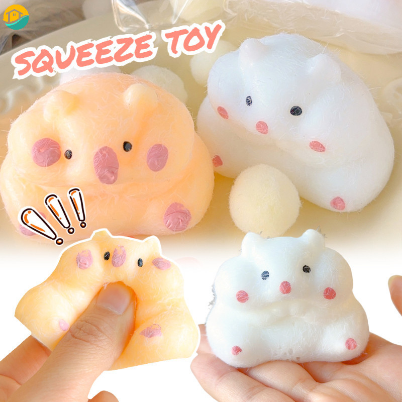 Cartoon Plush Hamster Squeeze Slow Rebound Toy Pinch Squishy Hand Relax ...