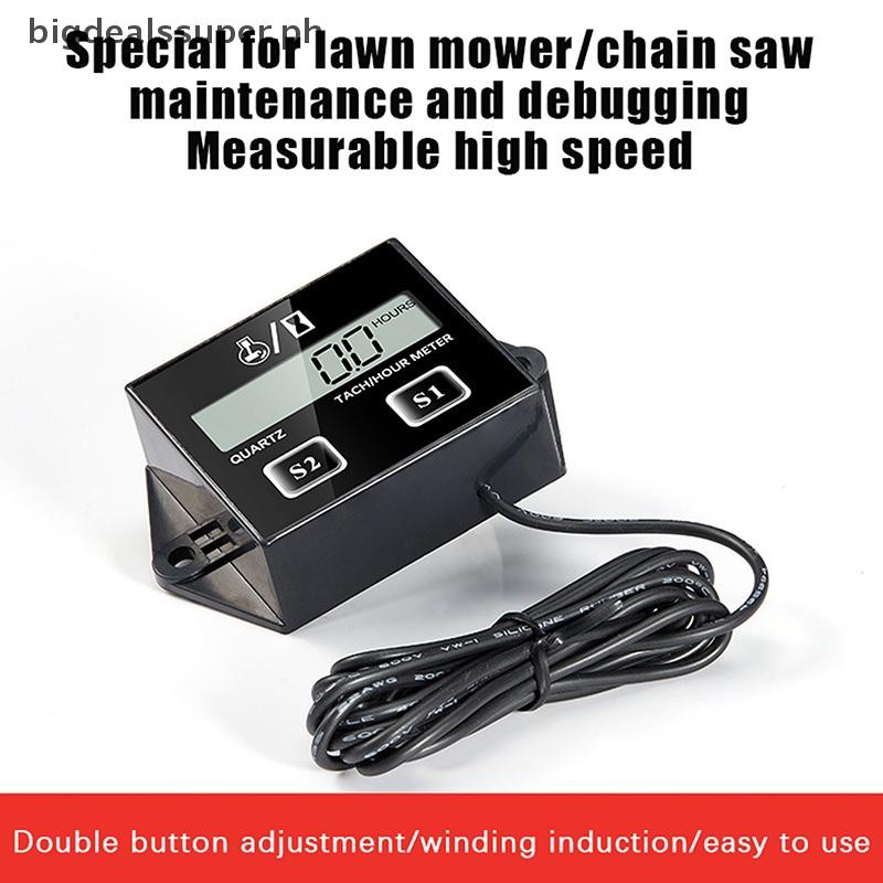 Pro Resetable Waterproof Digital Display Engine Tach Hour Meter ...
