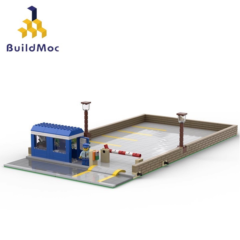 Minifig scale modular parking lot Model Building Blocks Assembly Toys ...