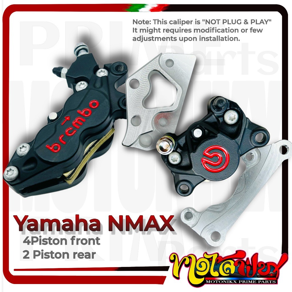 Nmax 4pot 2pot Caliper Front and Rear (Casted) Yamaha Nmax 150 Nmax 155 ...