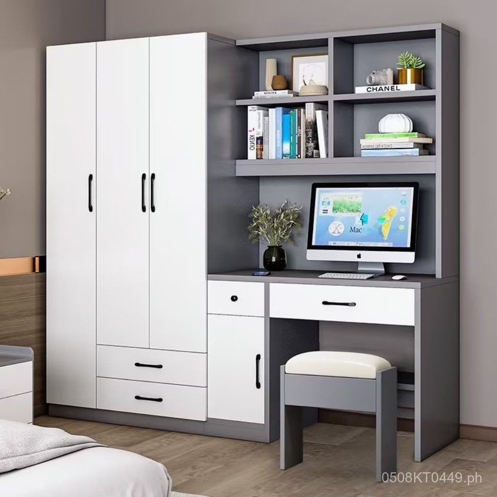 Study Home Desk Student Computer Desk Combination Wardrobe Simple ...