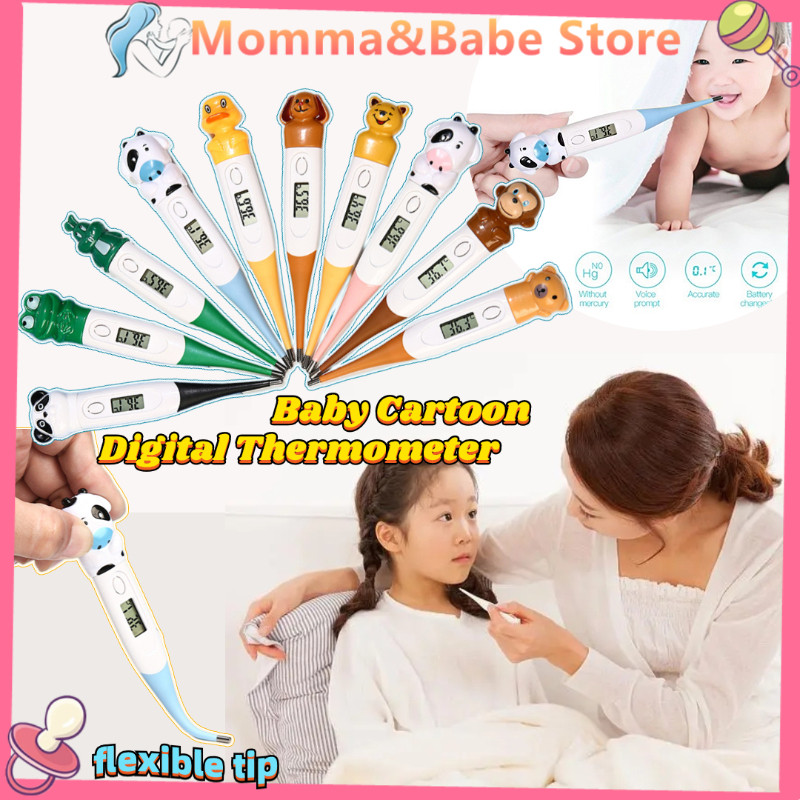Kid Digital Thermometer Cartoon Animals Baby Thermometers LCD Care Body ...