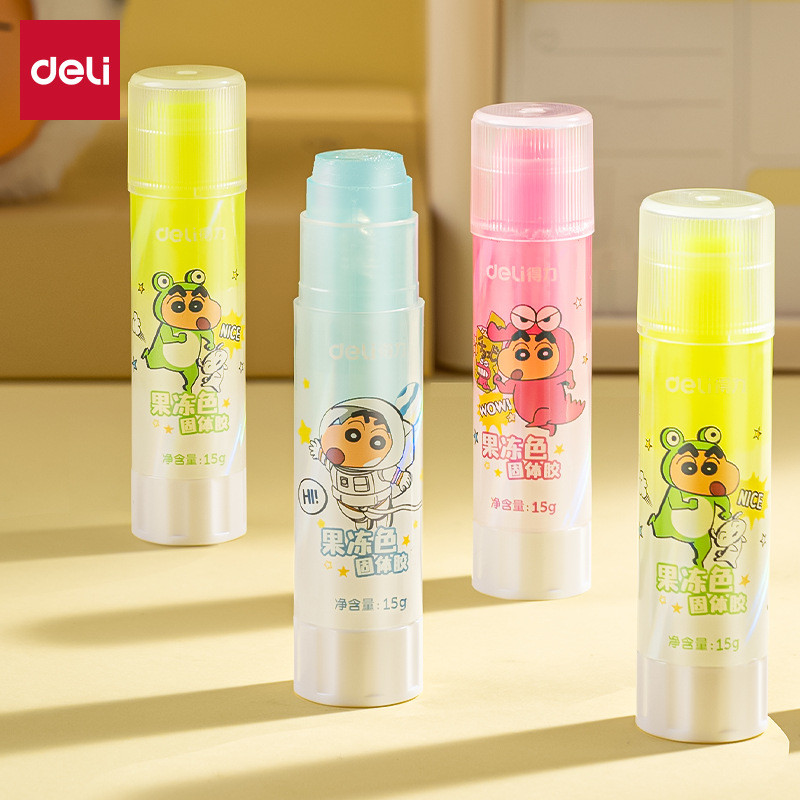 1PCS Deli Crayon Shin Chan Jelly Colored Solid Glue Can Be Handcrafted ...