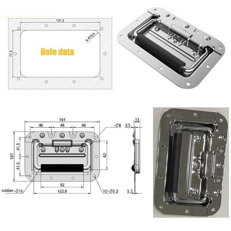 Case Handle Flight Case Tour Case Recessed Handle Replacement Box Metal ...