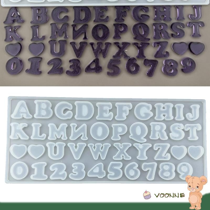 Voonne English Letter Silicone Mold Mini Letter Resin Mold Small ...