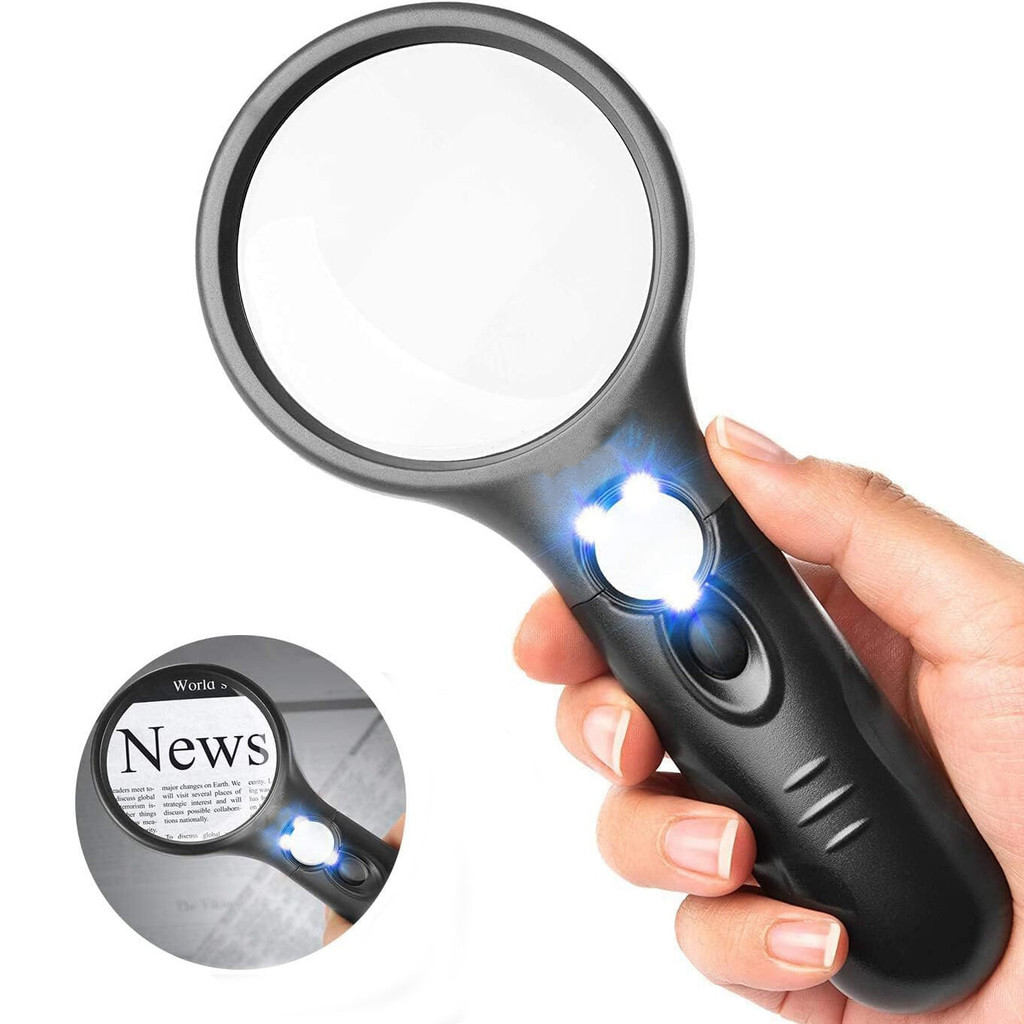 GG+45X 3X Professional Magnifying Glass Jewelry Loupe With LED Light ...