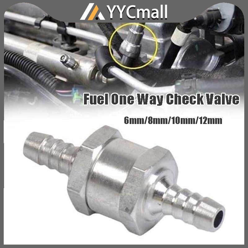 Universal 6/8/10/12mm Fuel One Way Check Valve Aluminium Non Return ...