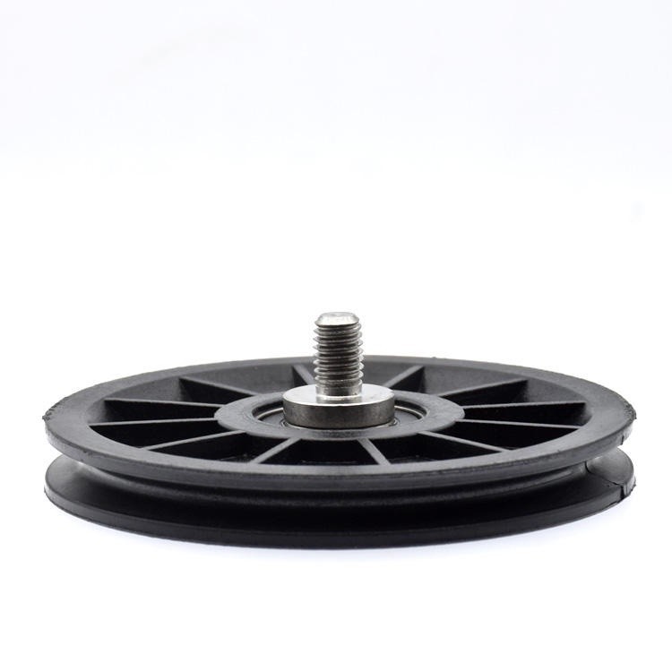 ♫M8 threaded screw elevator door wheel guide wheel U type V groove ...