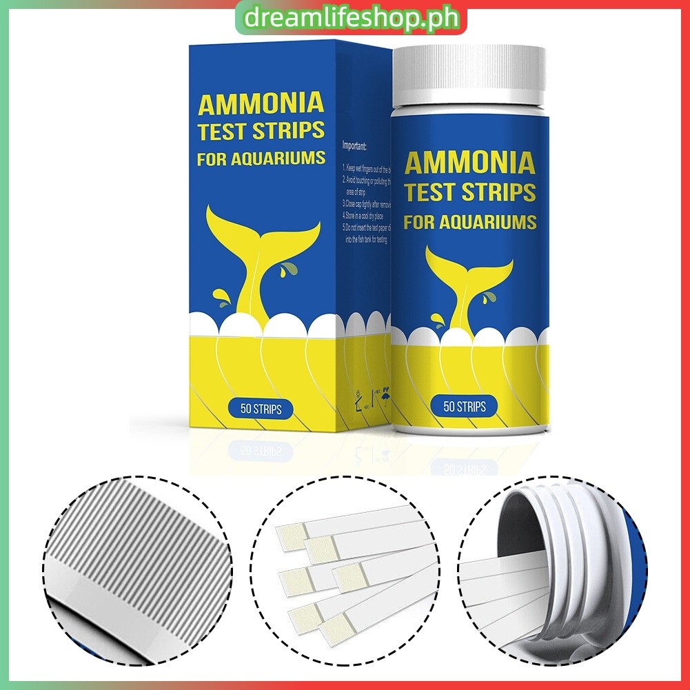 dreamlifeshop⚡50pcs Ammonia Nitrogen Quick Water Quality Test Paper Kit ...