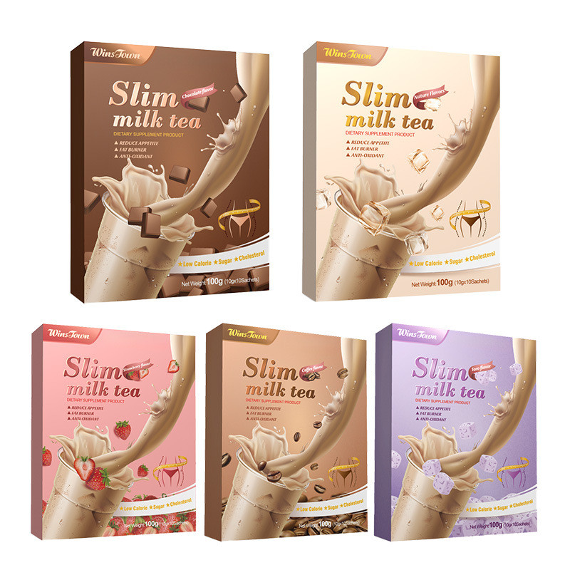 Weight Loss Slim Milk Tea – Fruity Drink Strawberry Taro Slimming Tea ...
