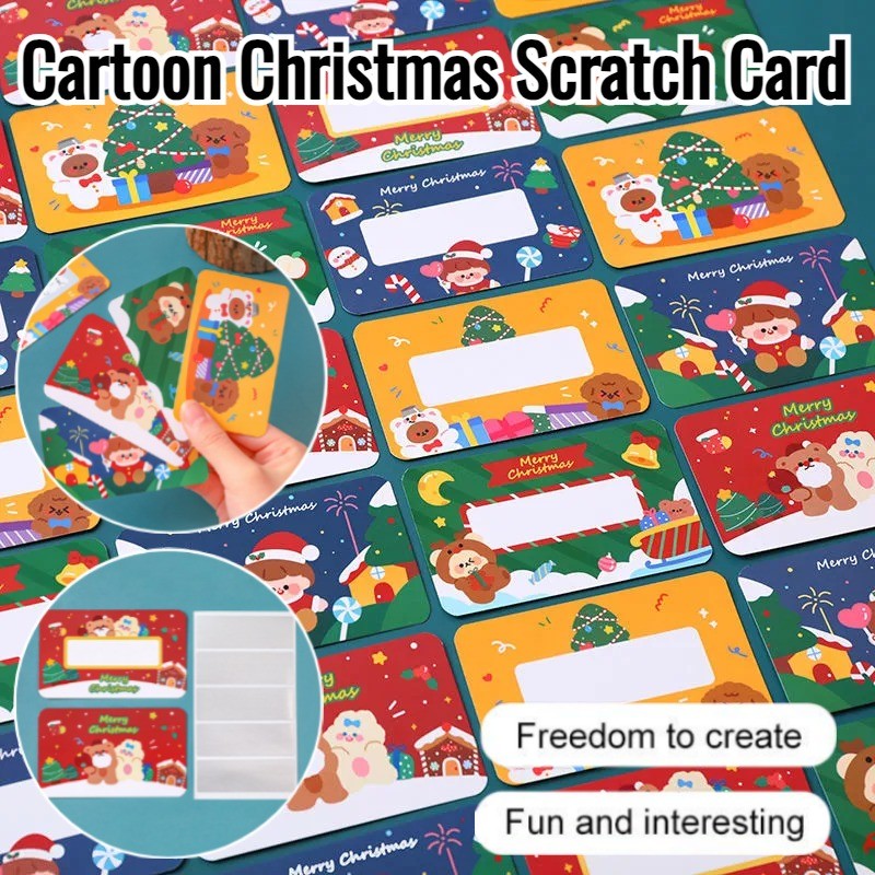 【HOT SALE】Christmas Scraper Card Cartoon Handwriting Scraper ...