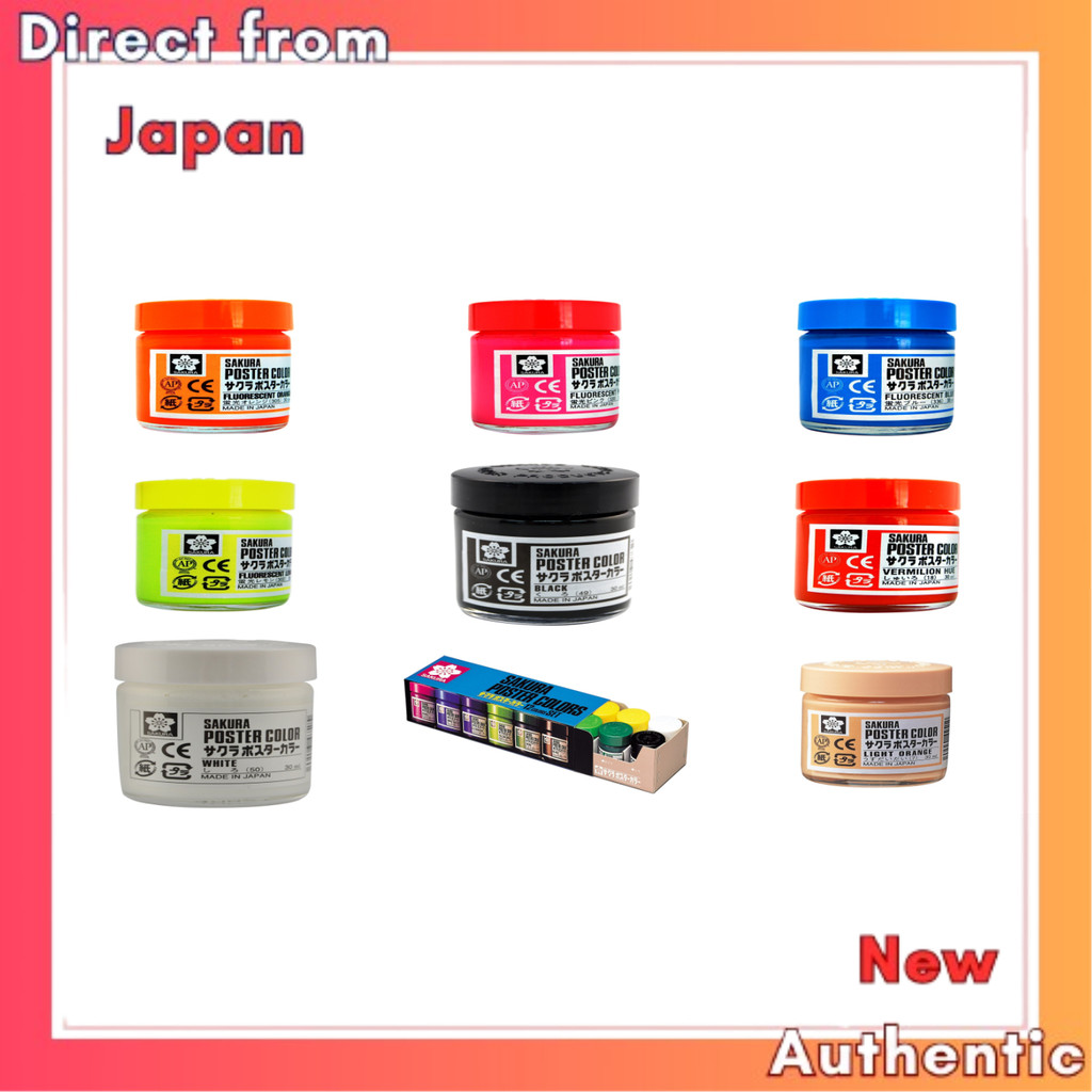 Sakura Crepas Paint Poster Color 30ml 12 Color Set PW12 Set ,viridian ...