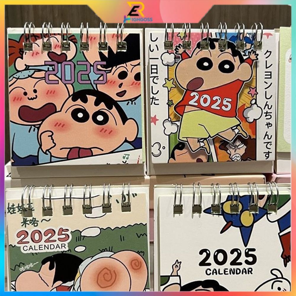 Crayon Shin-chan 2025 Desk Calendar Cute Decorative Office Standing ...