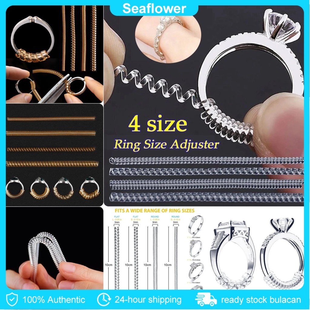 8Pcs Spiral Based Ring Size Adjuster Invisible Tightener Resizing Tool ...