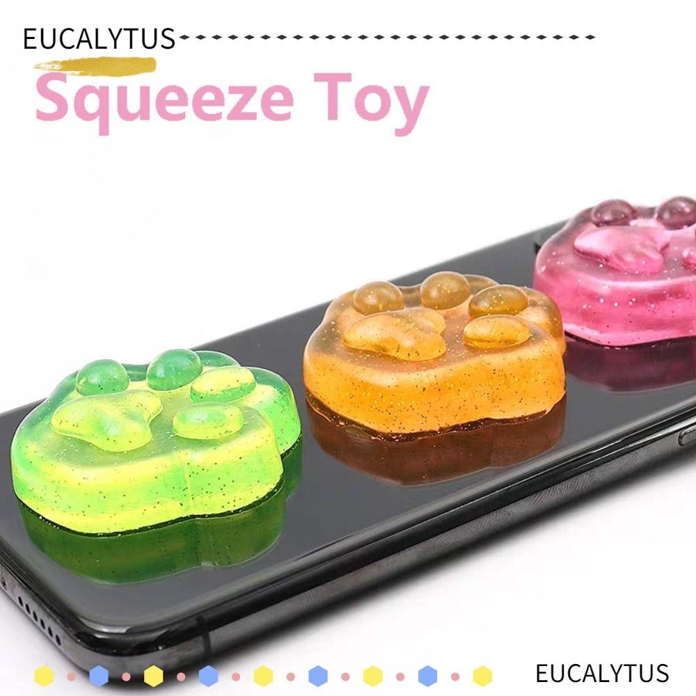 EUTUS Fidget Toy, Cat Transparent Cube Squeeze Toy, Kawaii Fish Stress ...