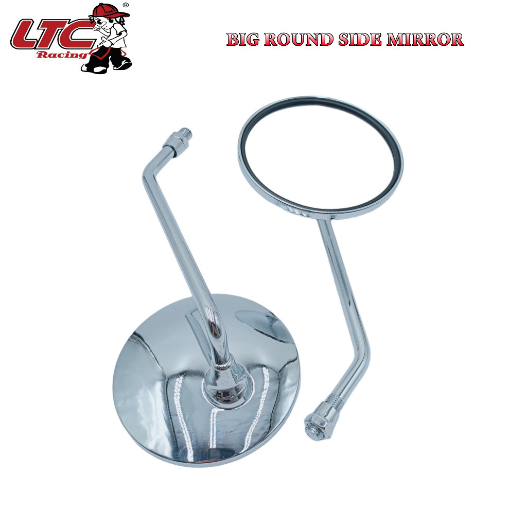 CHROME HONDA ROUND SIDE MIRROR LONG STEM #3016 MRP RACING | Shopee ...