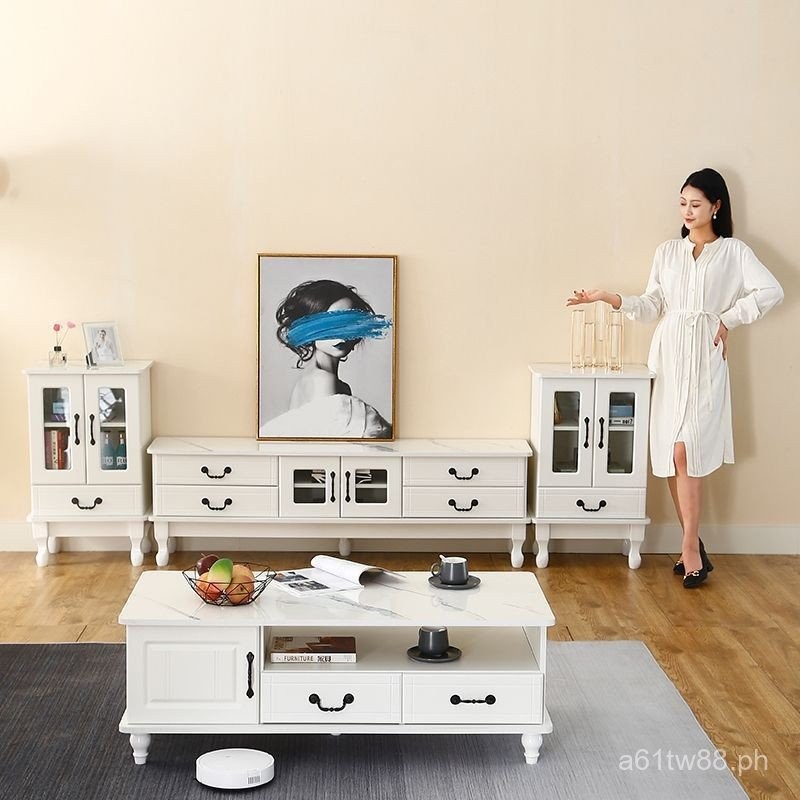 European Coffee Table TV Cabinet Living Room Combination Small ...
