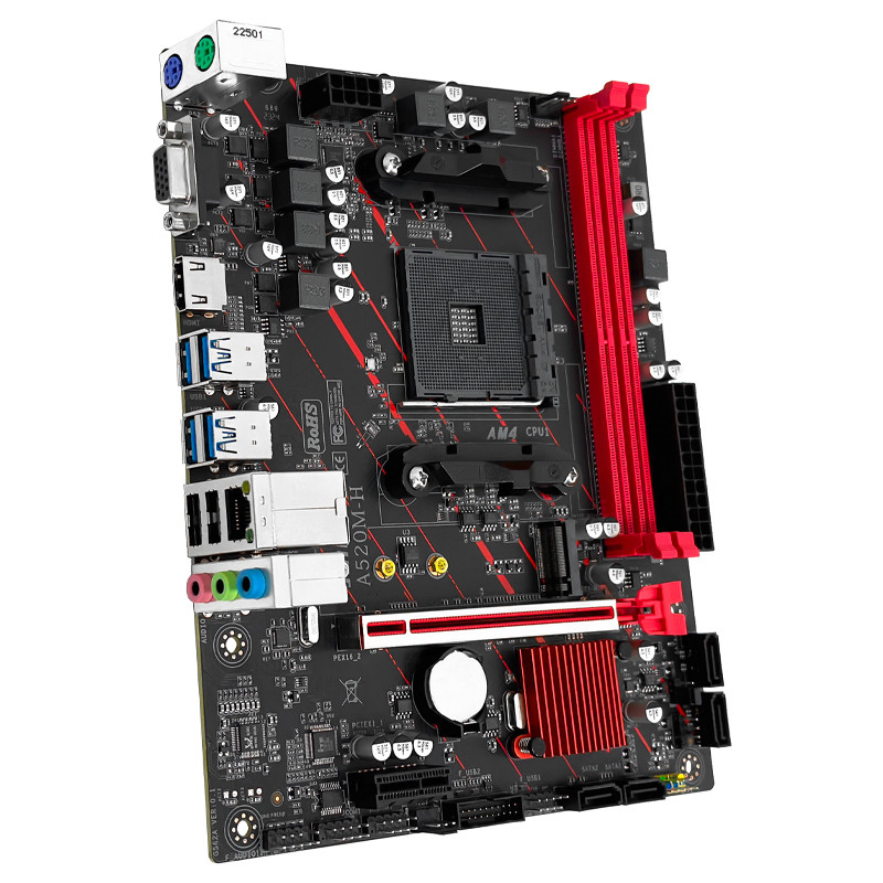 A520M-H motherboard Supports Socket AM4 4000 and 5000 series M.2 NVME ...