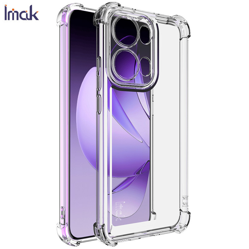 For Reno 13 Case IMAK UX-4 Series Straight Frame Soft Cover for OPPO ...