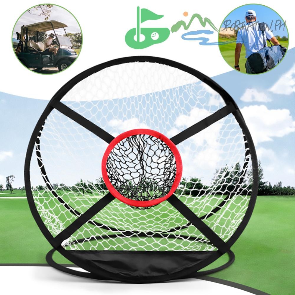 Pop Up Golf Practice Chipping Net with Golf Hitting Mat Training Target ...