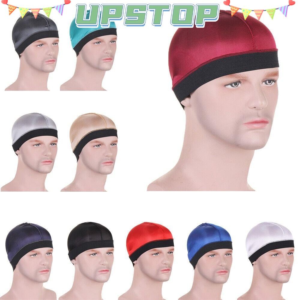 UPSTOPBO Men Durag Hats, Solid Color Breathable Wave Caps, Beanie ...