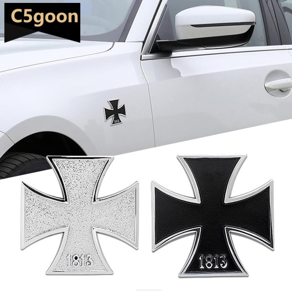 C5GOON Motorcycle Car Stickers Iron Cross Chrome Metal Germany 1813 ...
