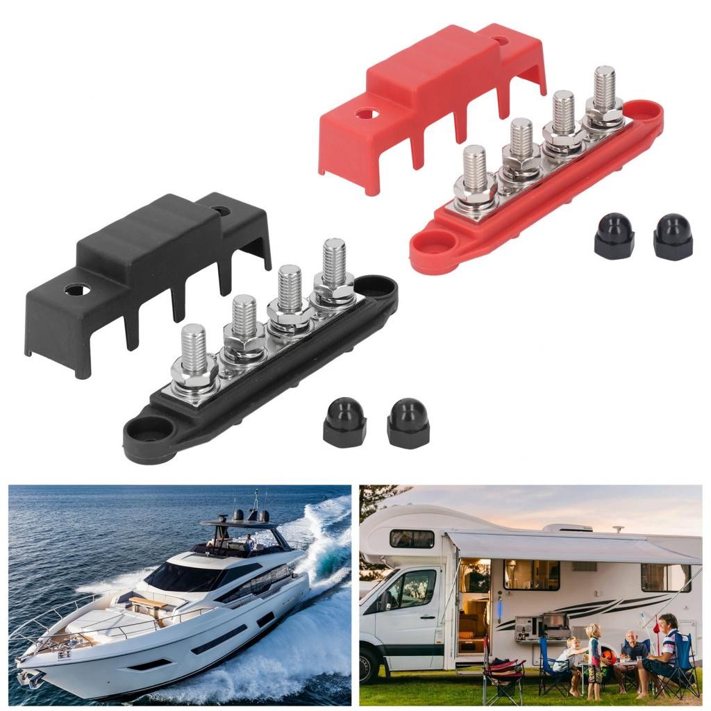 Buybybuy 2Pcs Bus Bar Terminal Block 48V 250A Module Power Distribution ...