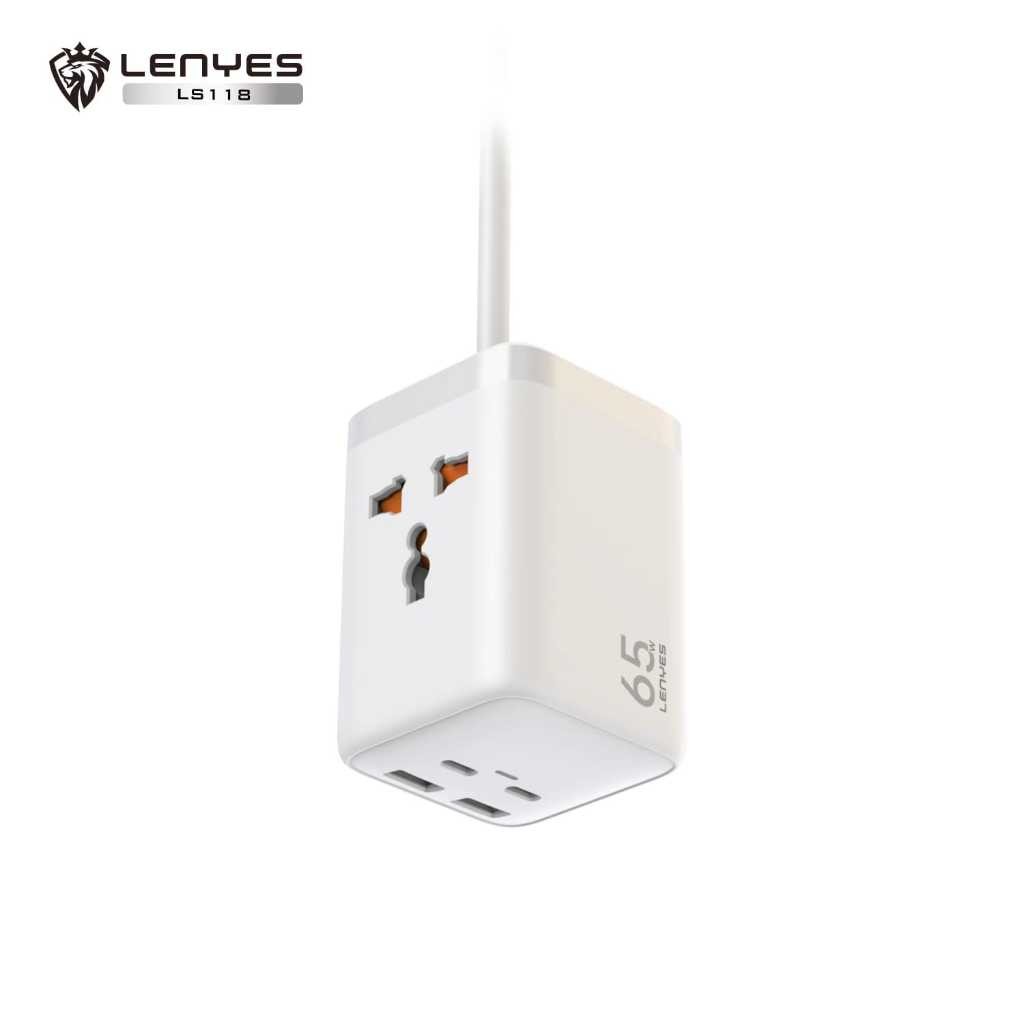 Lenyes LS118 65W GaN Power Strip Fast Charging Electrical Socket With 2 ...