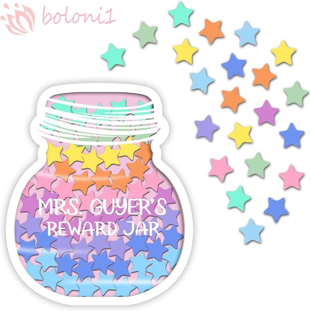 [COD] Positive Behavior Rewards Jar, Wooden Cartoon Kids Star Reward ...