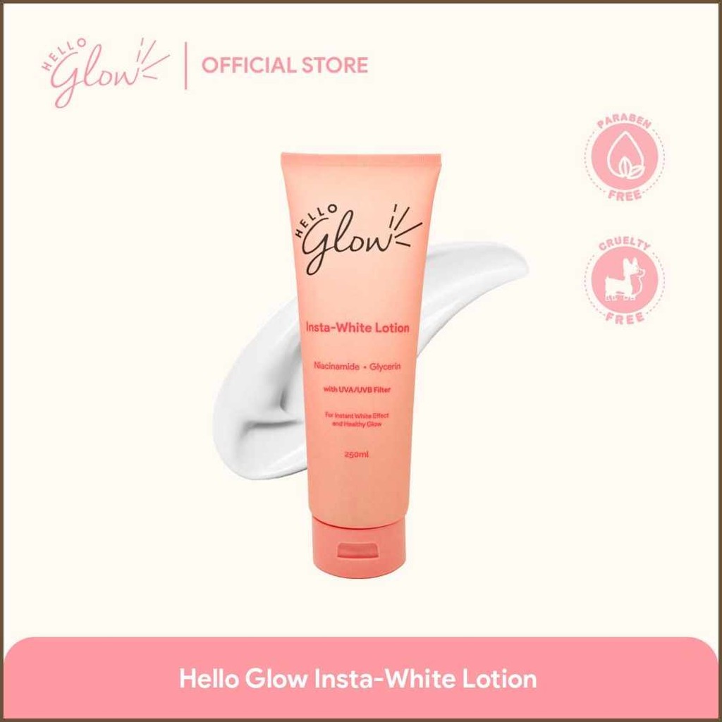 HelloaQ{Glow[fw.Insta>y)White}g)Lotion}G)250ml | Shopee Philippines