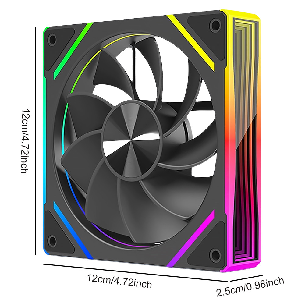 PC RGB Fan with 5V 3Pin ARGB Plug Daisy Chain Case Fan for Computer ...