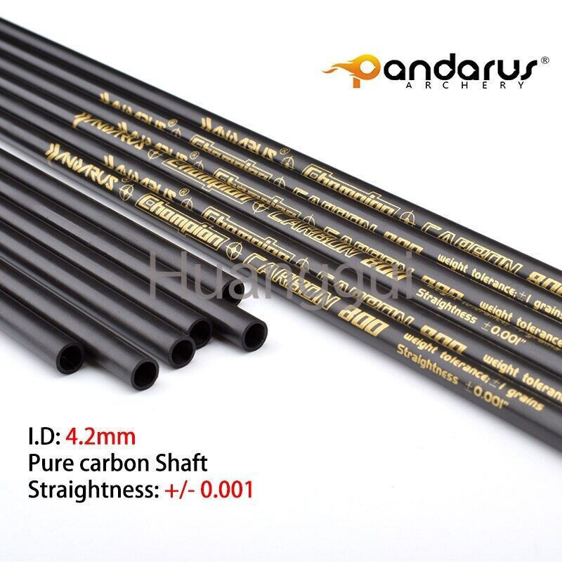 12pcs PANDARU Champion shaft ID 4.2mm 30inch spine350-1500 Straightness ...
