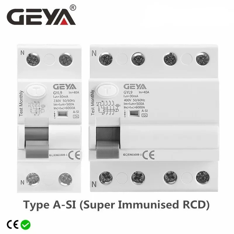 GEYA GYL9 A-SI Type Time Delayed RCD RCCB ELCB Electromagnetic Circuit ...
