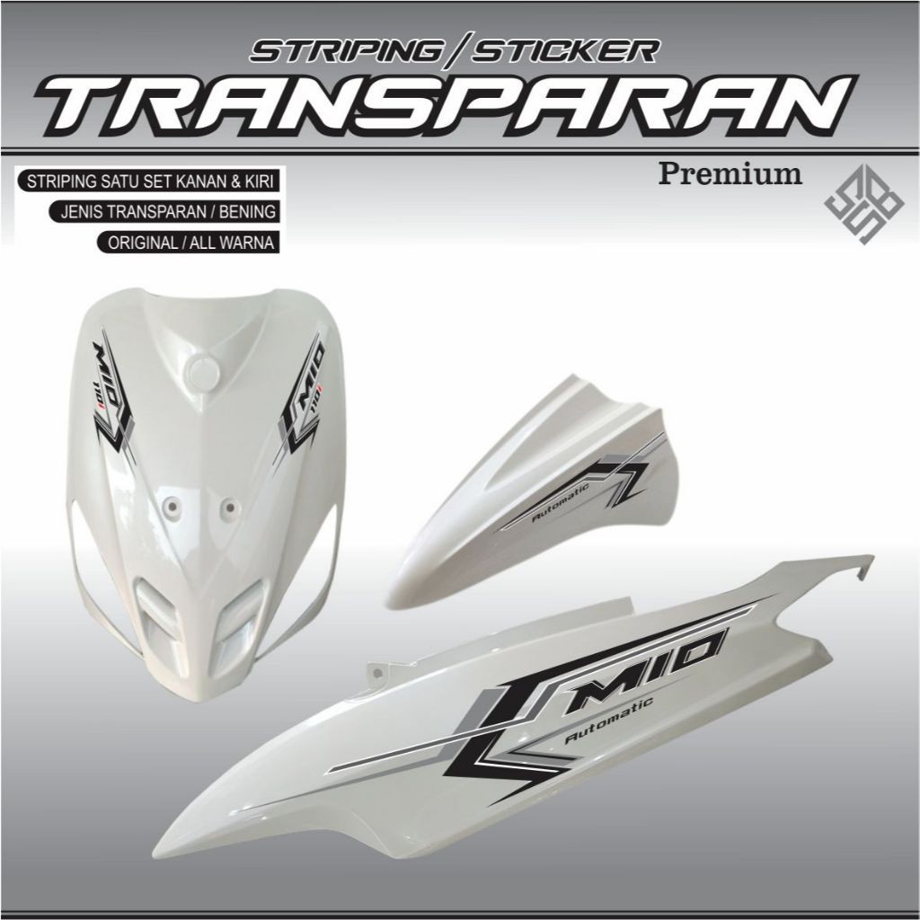 STRIPING STICKER TRANSPARENT YAMAHA MIO SMAILE MIO LAMA SPORTY STICKER ...