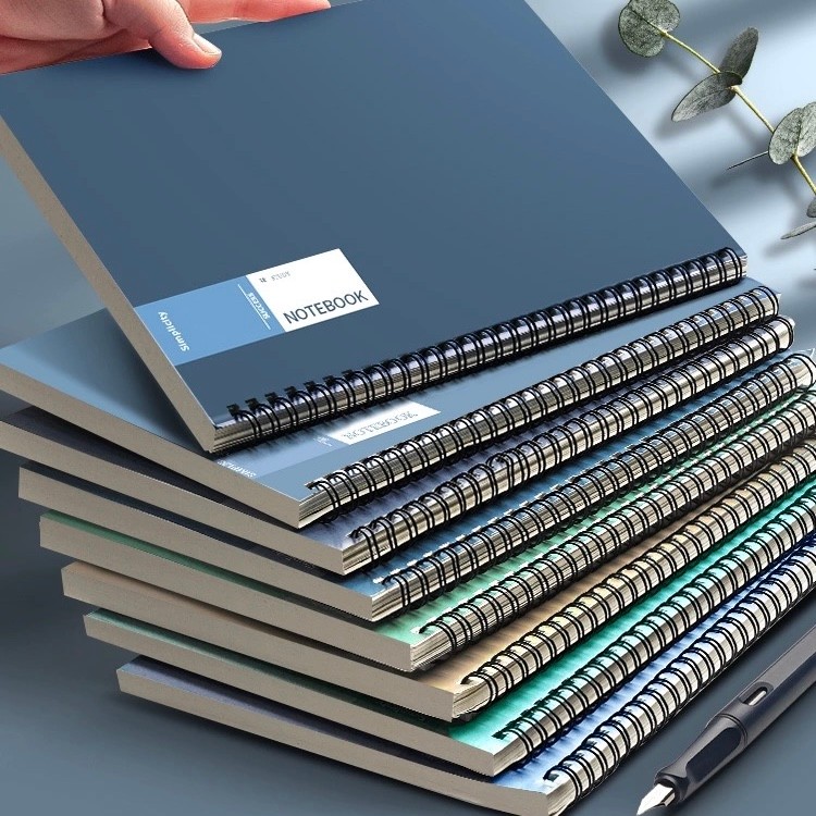 60 Sheets Simple A5 Coil Notebook Thickened Horizontal Notepad Meeting ...