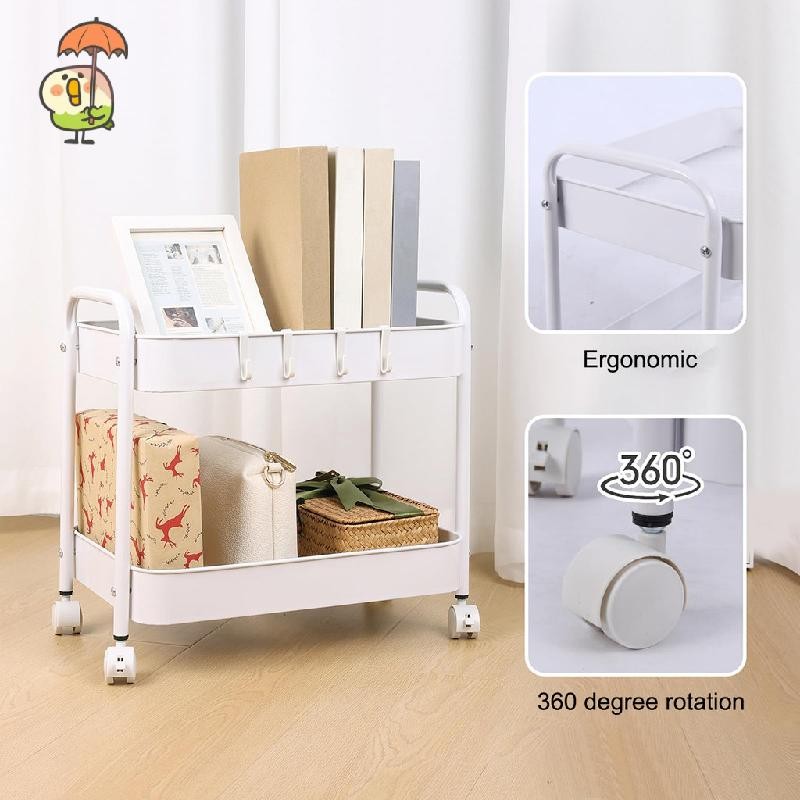 All-Steel Storage Trolley with Baffle and Casters - Under-Table & Side ...