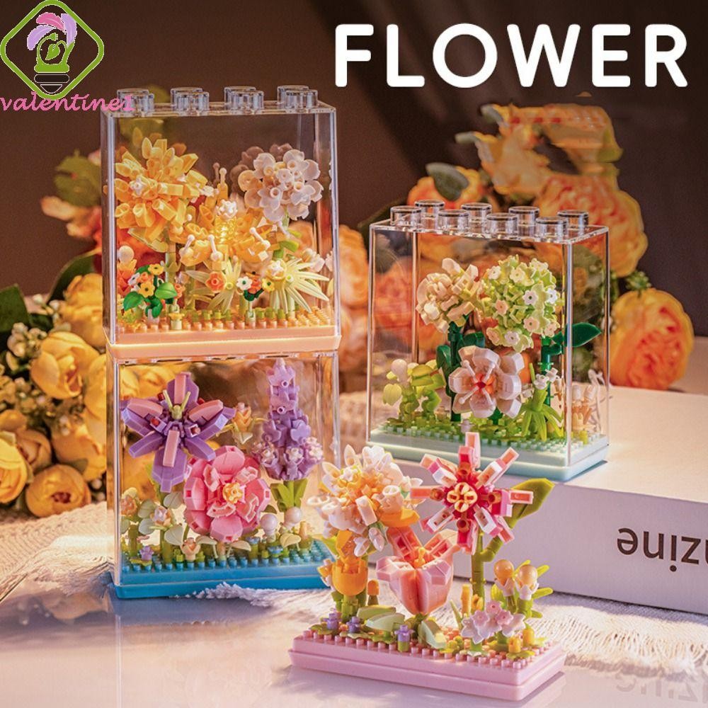 AVALENTINE Flower Bouquet Building Block, Garden Display Series Micro ...