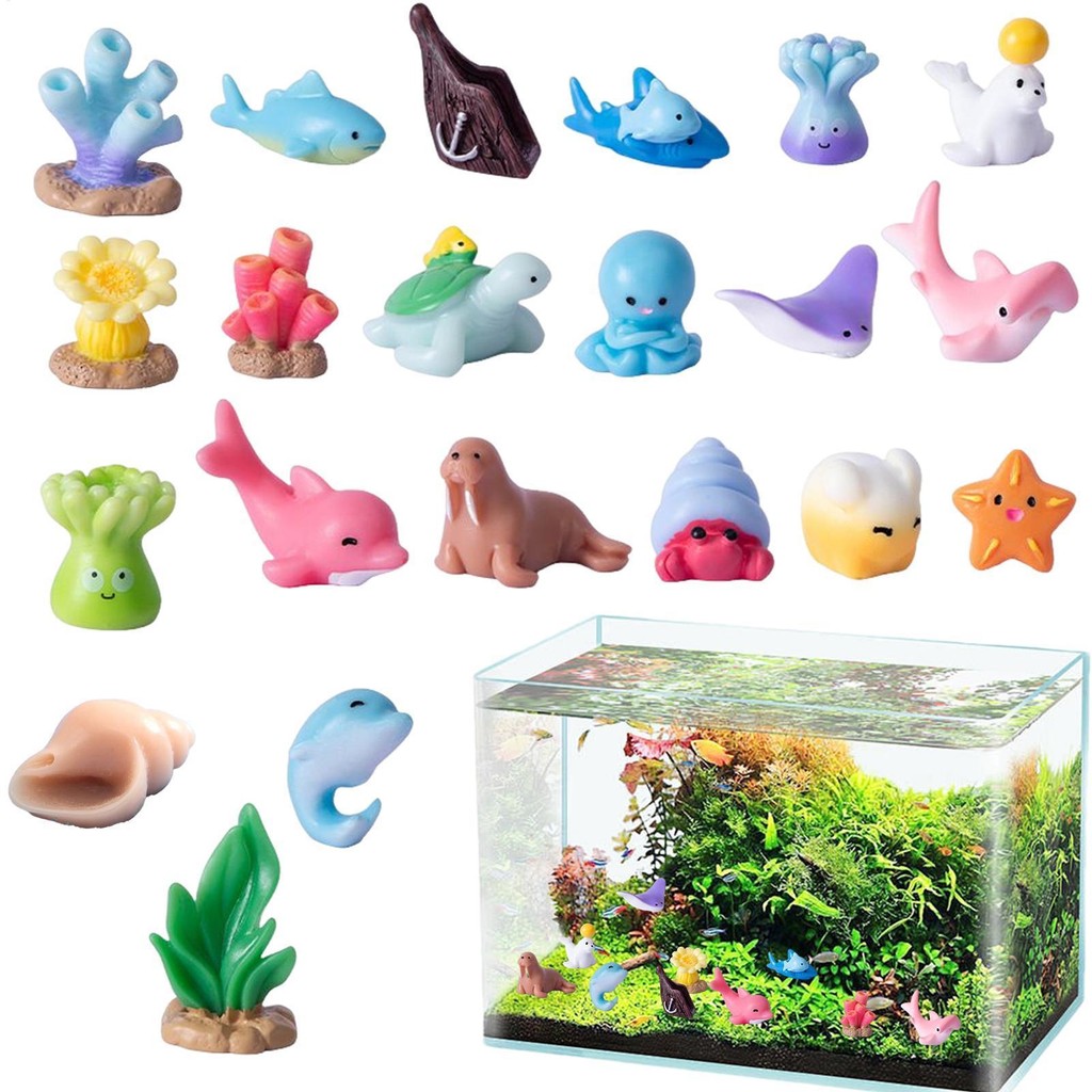 Sea Animals Figures 21X Under The Sea Toys Realistic Resin Colorful ...