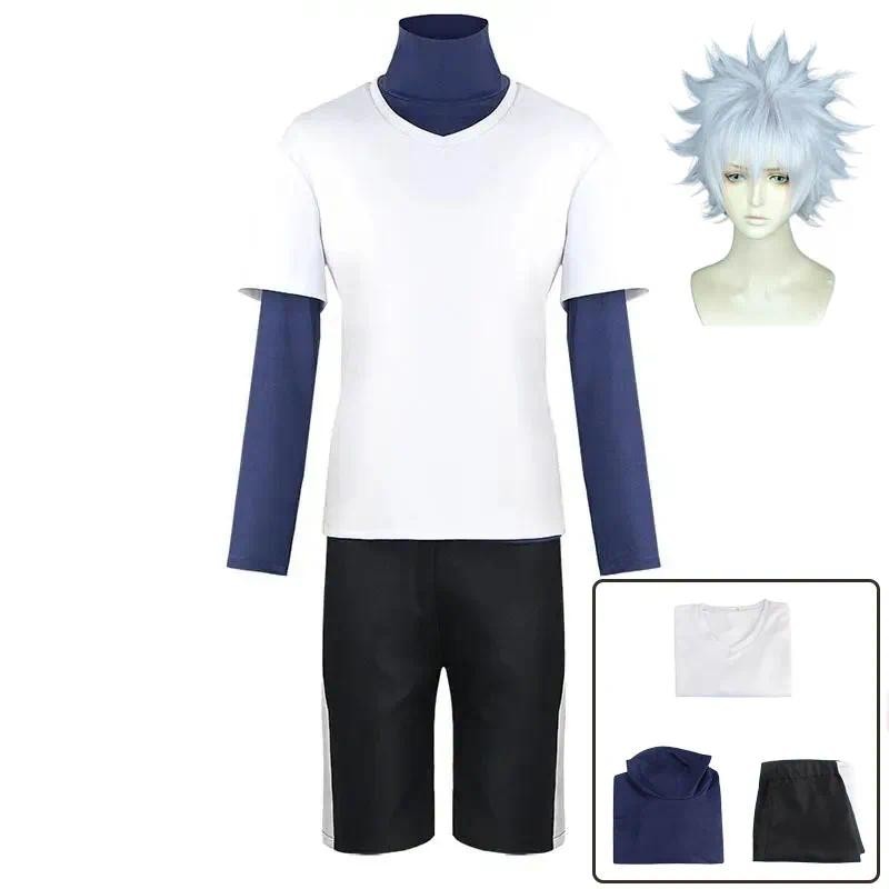 Killua Zoldyck Cosplay Costume Wig Halloween Christmas Party Outfits ...