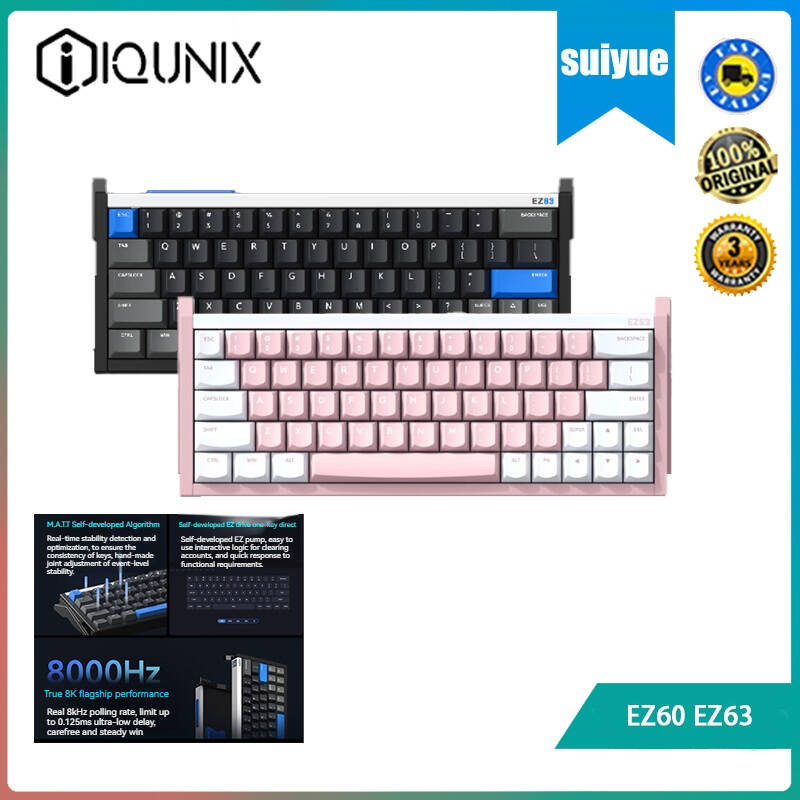 IQUNIX EZ60 EZ63 Gaming Magnetic Axis Keyboard Aluminum Alloy CNC ...