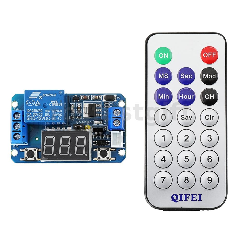 12V DC Infrared Remote Control Full-function Precision Delay Cycle ...