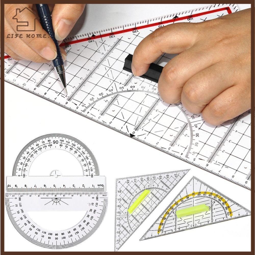 YELGIRL Set Square, Drafting Tools With Handle Triangle Ruler, Durable ...