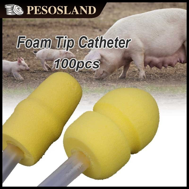 100pcs Foam Tip Catheter Foam tip AI End Cap For Sows/gilts (Pig ...