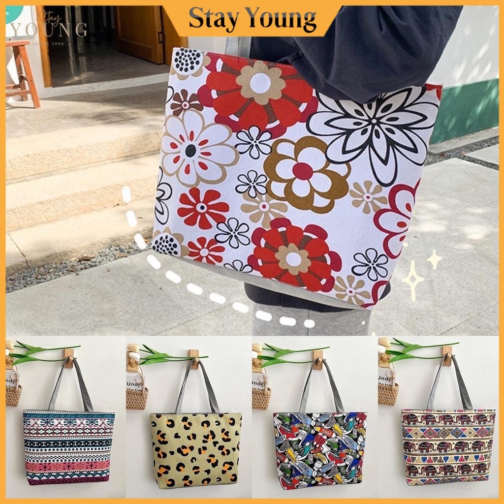 SY Korean New Fashion Canvas Tote Bag Design Shoulder Bags Simple With ...