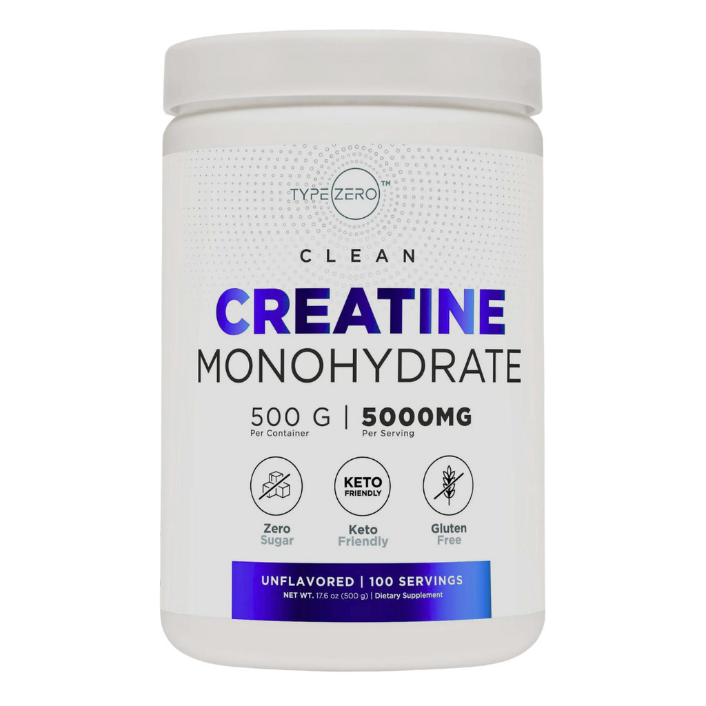 Typezero Clean Creatine Monohydrate 5000mg Supplement Unflavored 100 ...