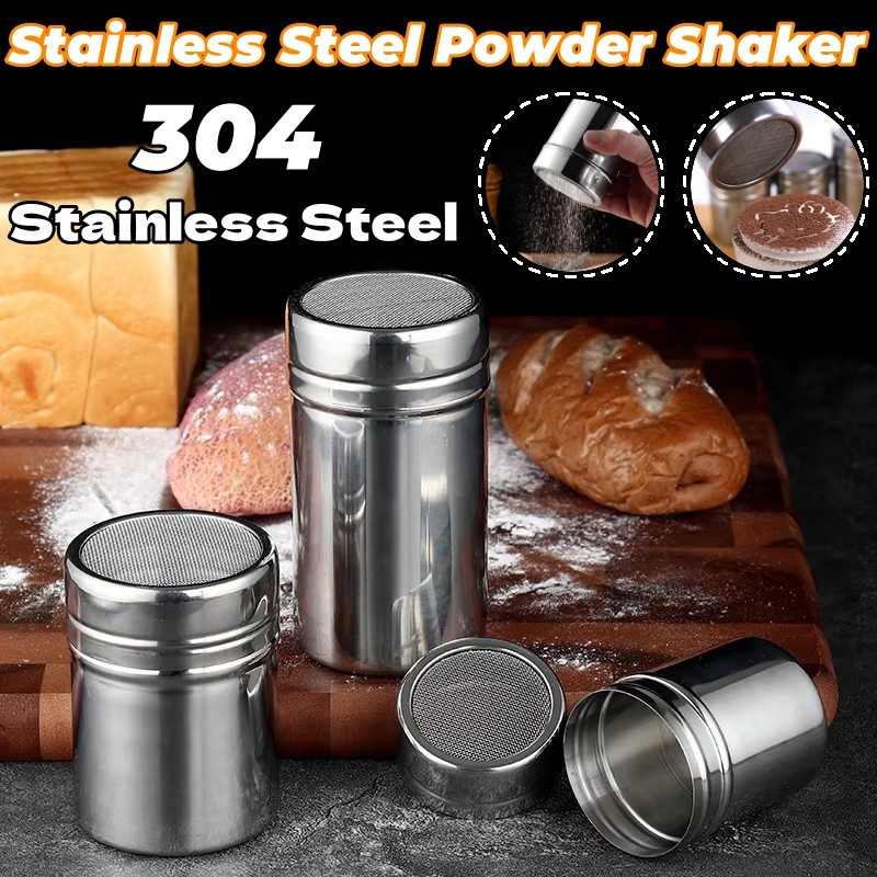 Stainless Steel Powder Sprinkle Powder Dispenser Seasoning Container ...
