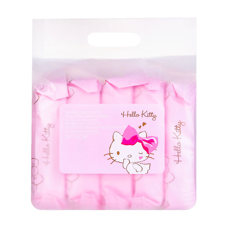 MINISO Sanrio Hello Kitty Mild Cleansing Wipes 20 Sheets (5 Pack ...