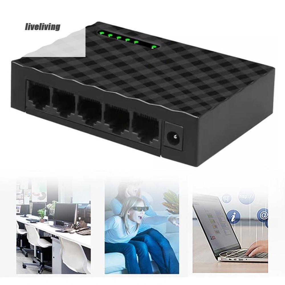5 Port 1000Mbps Gigabit Network Switch RJ45 LAN Desktop Ethernet HUB ...