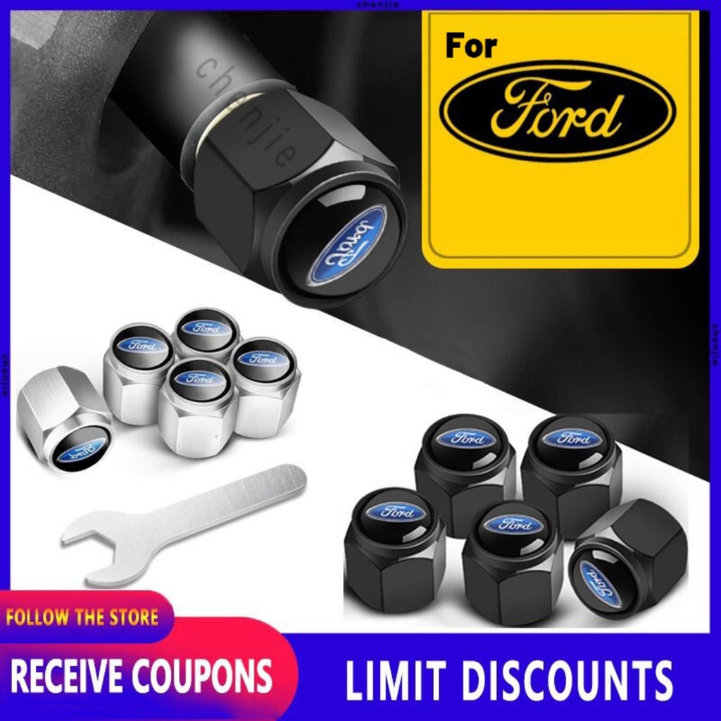 RD 5pcs Wheel tire valve cap/tyre valve cap car accessories For Ford ...