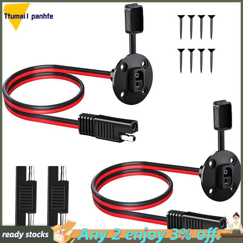 【ttumai4panhfe】SAE Power Socket Side Wall Port 10AWG Solar Panel Flush ...